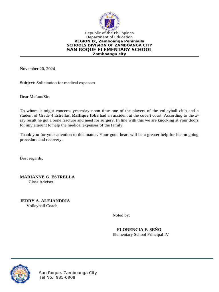 Letter for Soliciation | PDF