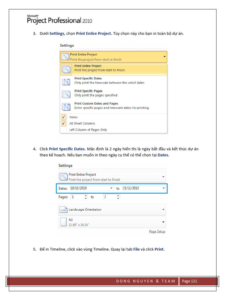 13.huong Dan Su Dung Microsoft Project 2010 Trang 13 | PDF