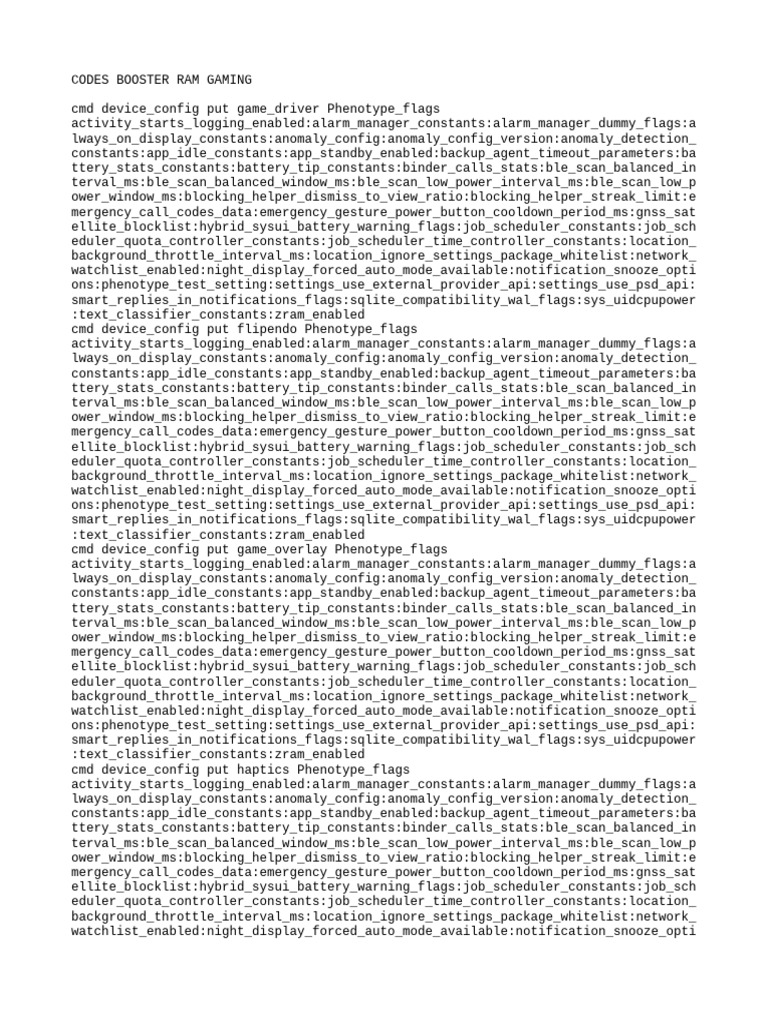 Code Booster Ram | PDF