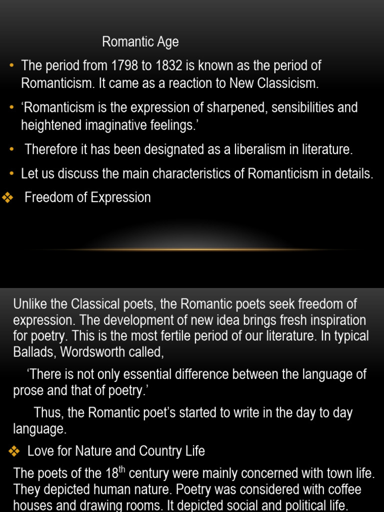 Romantic Age Ppt.pptx | PDF | Romanticism | William Wordsworth
