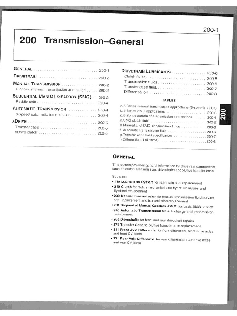 BMW E60:E61 2004-10 - Transmission-General pdf | PDF