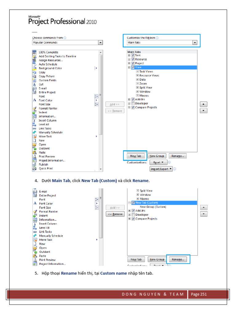 29.huong Dan Su Dung Microsoft Project 2010 Trang 26 | PDF