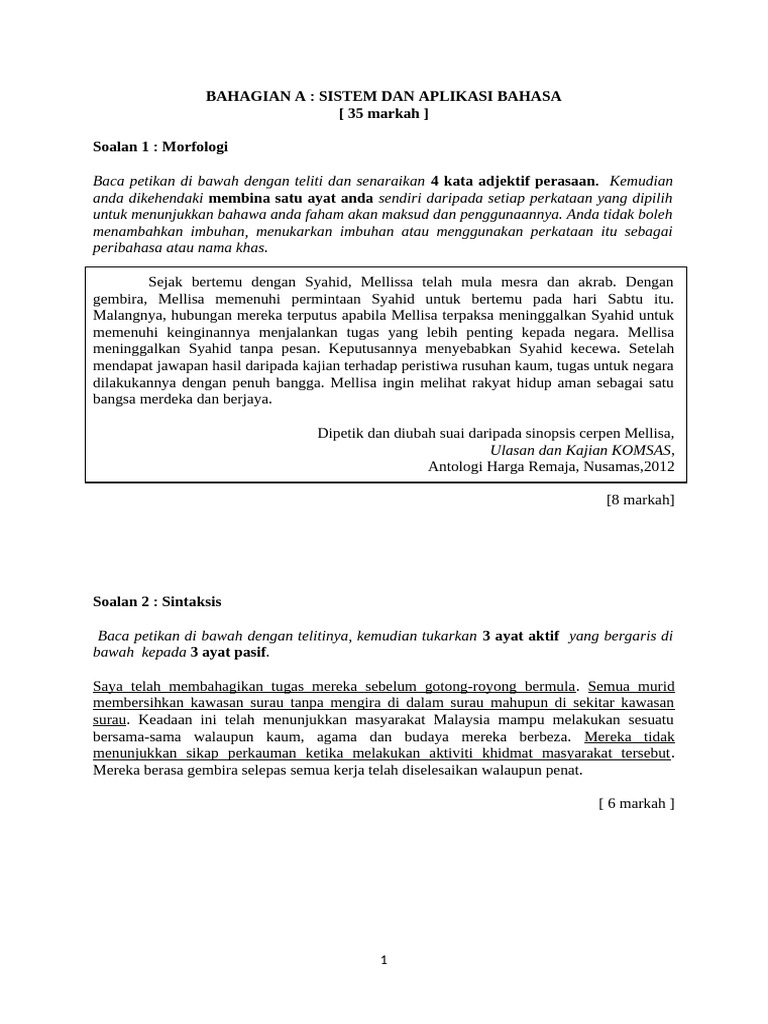 Soalan BM K2 SPM PPT 2023 | PDF