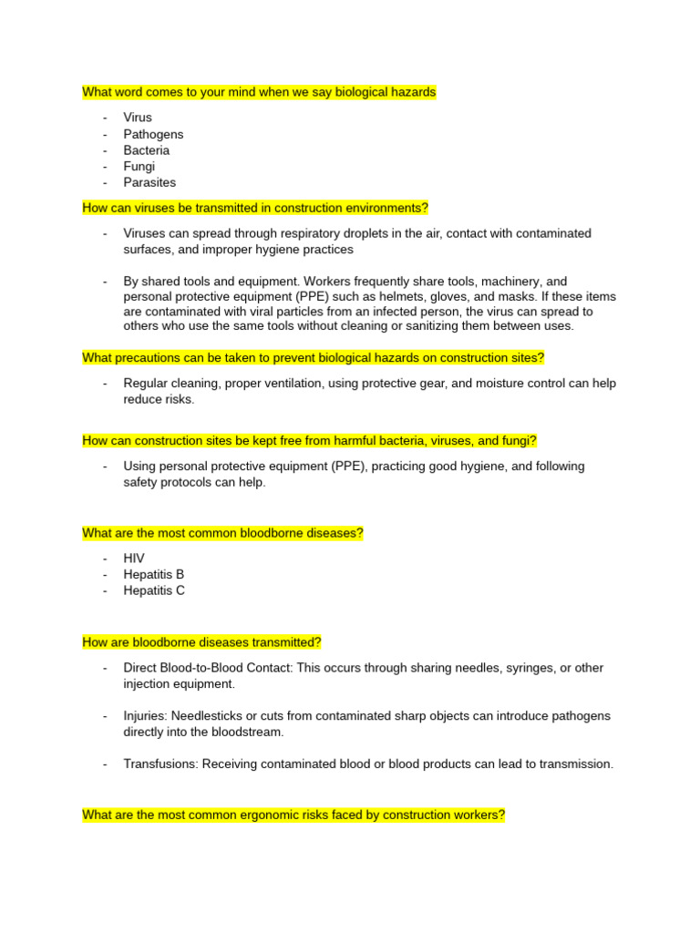 Report Q and A | PDF | Personal Protective Equipment | Immunology
