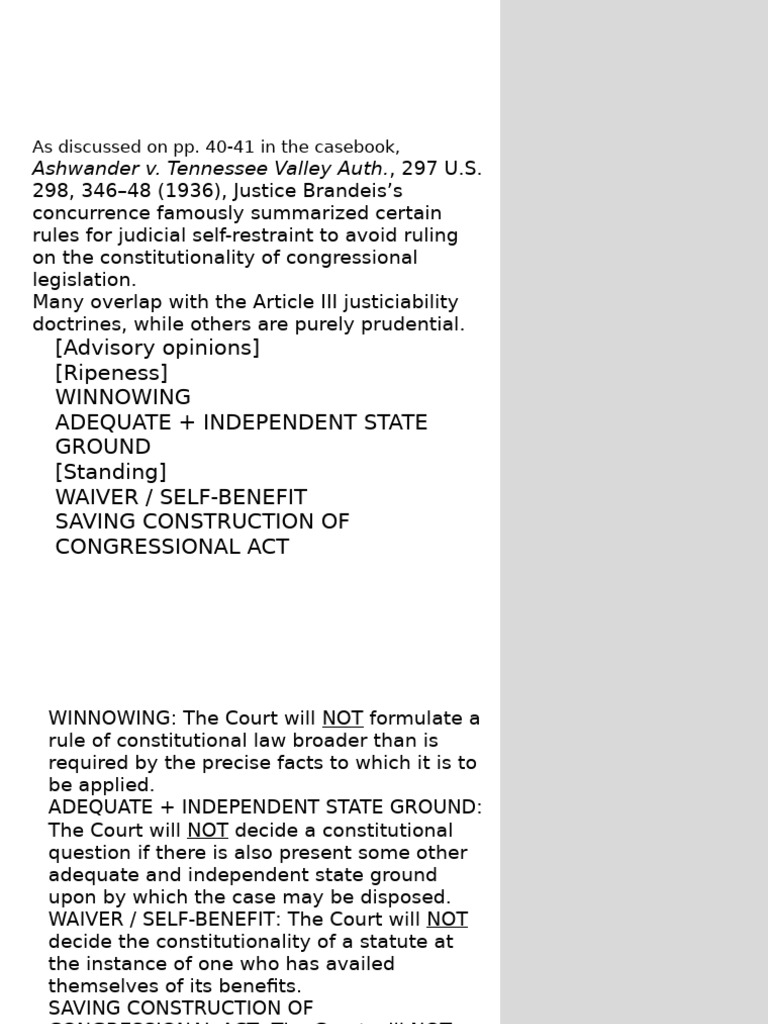 ConLaw Class 6 - Congressional Power Overview | PDF | Justice | Crime ...