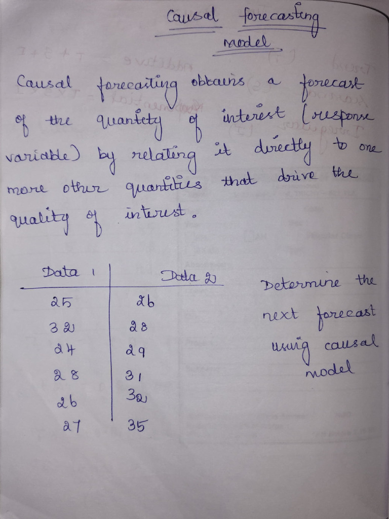 casual forecasting model | PDF