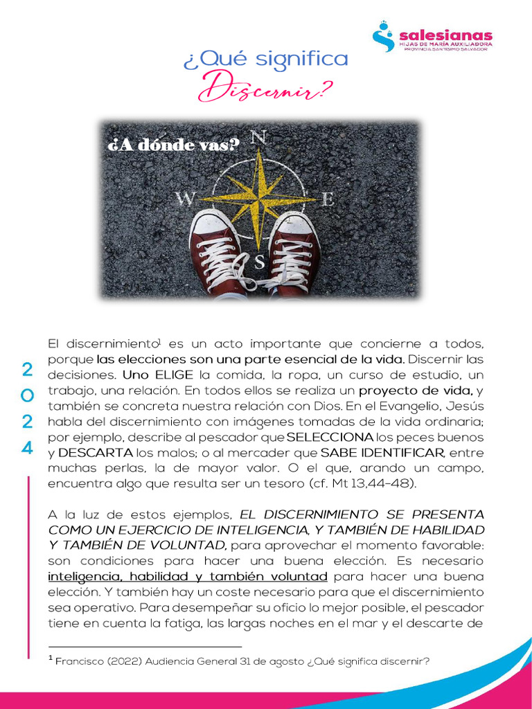 Ficha 1- QUÉ SIGNIFICA DISCERNIR | PDF