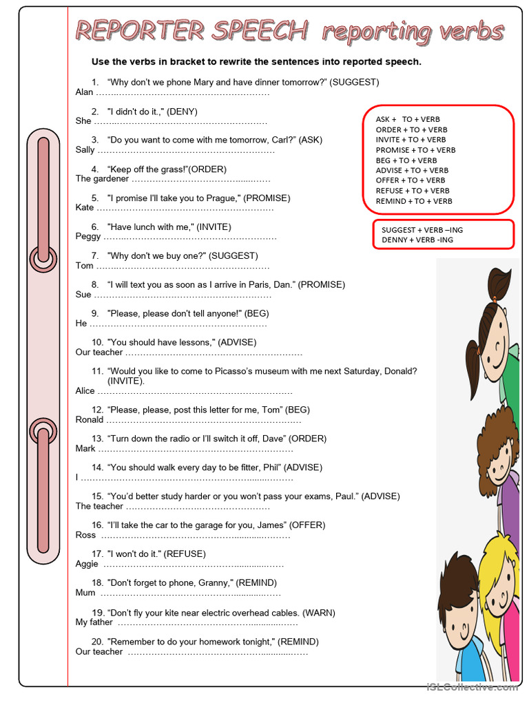 Reporter - Reporting Verbs | PDF
