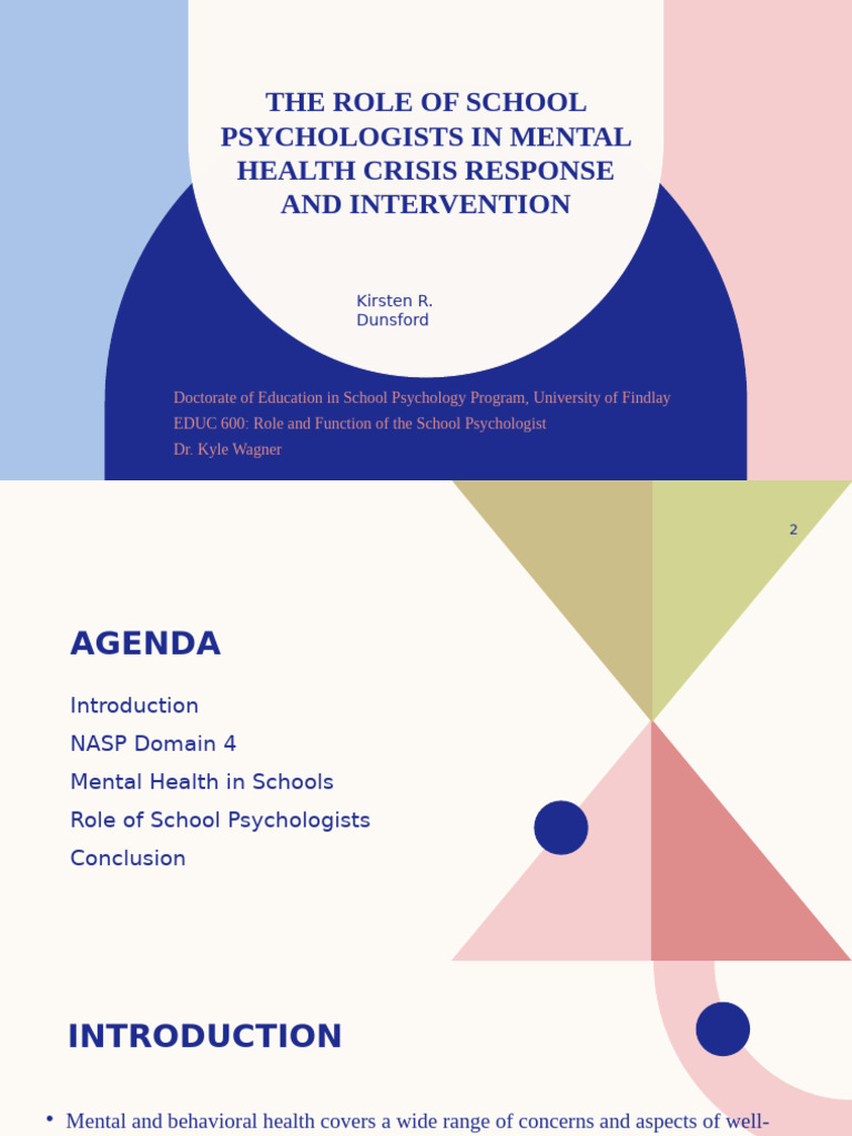 The Role of School Psychologists in Mental Health | PDF | School ...