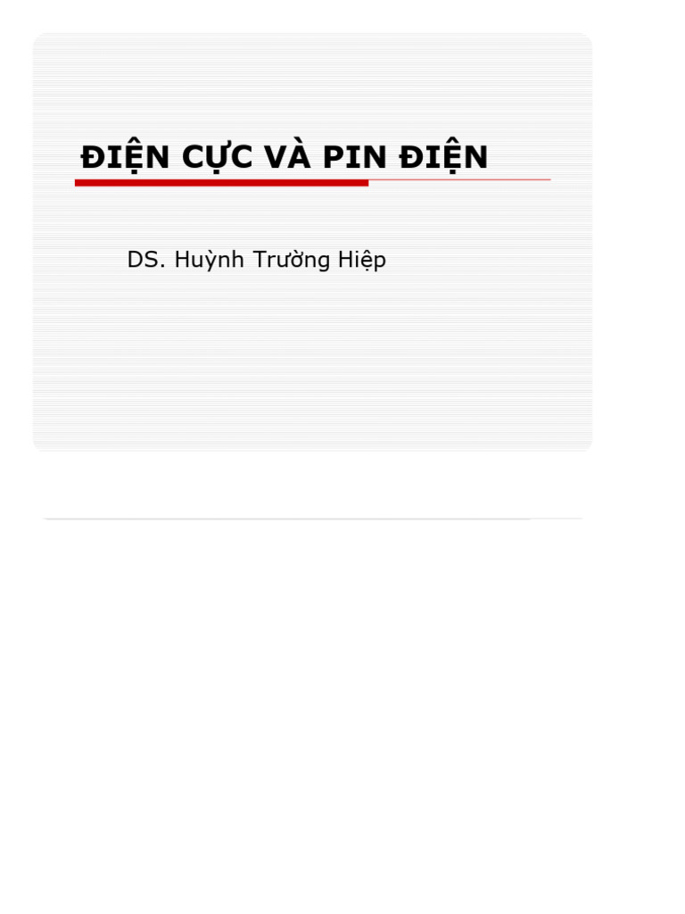 Dien Cuc Va Pin Dien Mon Hoa Ly Dai Hoc y Duoc Can Tho 98971 | PDF