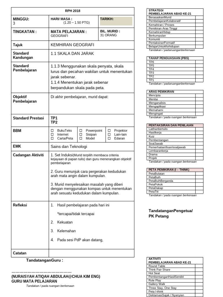 RPH GEO F2 VERSION MUDAH M4 New | PDF