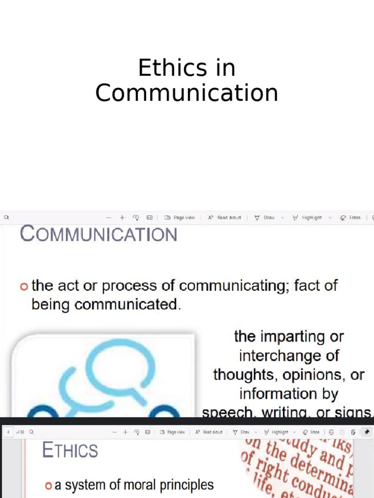 Lesson 2 Ethics in Communication | PDF