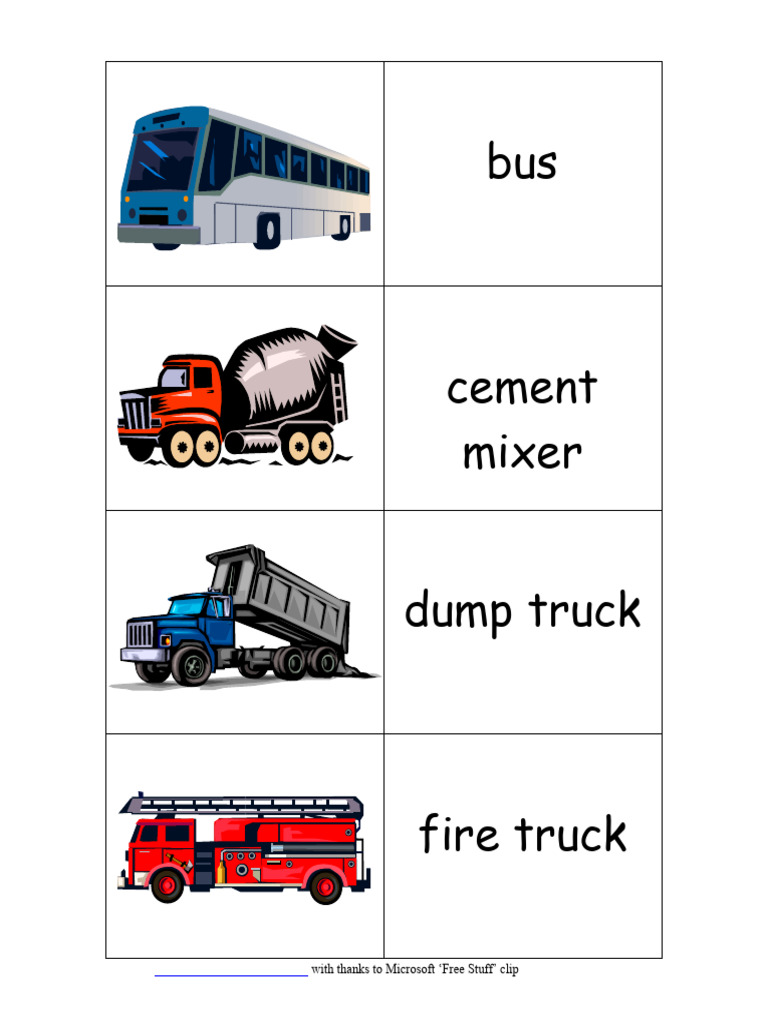 Vehicle Pictures for Kids | PDF