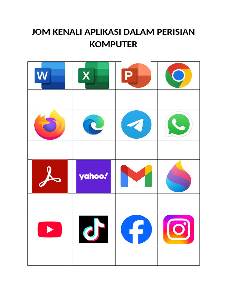 JOM KENALI APLIKASI DALAM PERISIAN KOMPUTER | PDF