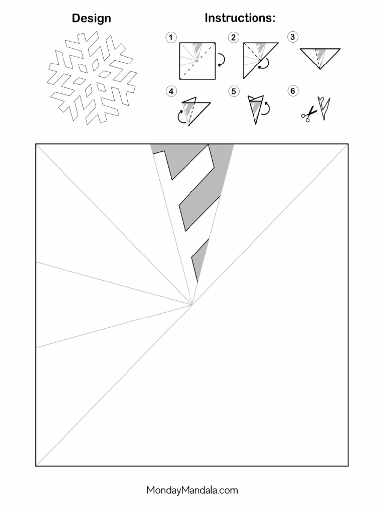 Paper Snowflake Template Intricate Pattern | PDF