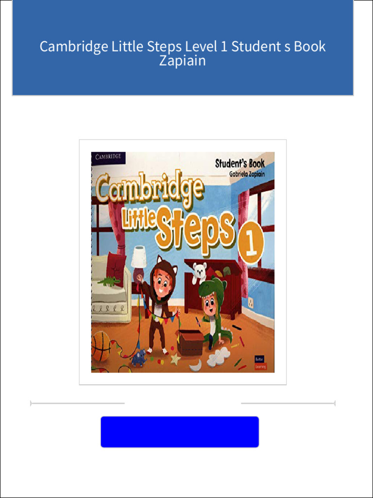 Instant Access to Cambridge Little Steps Level 1 Student s Book Zapiain ... Instant Access to Cambridge Little Steps Level 1 Student s Book Zapiain ...