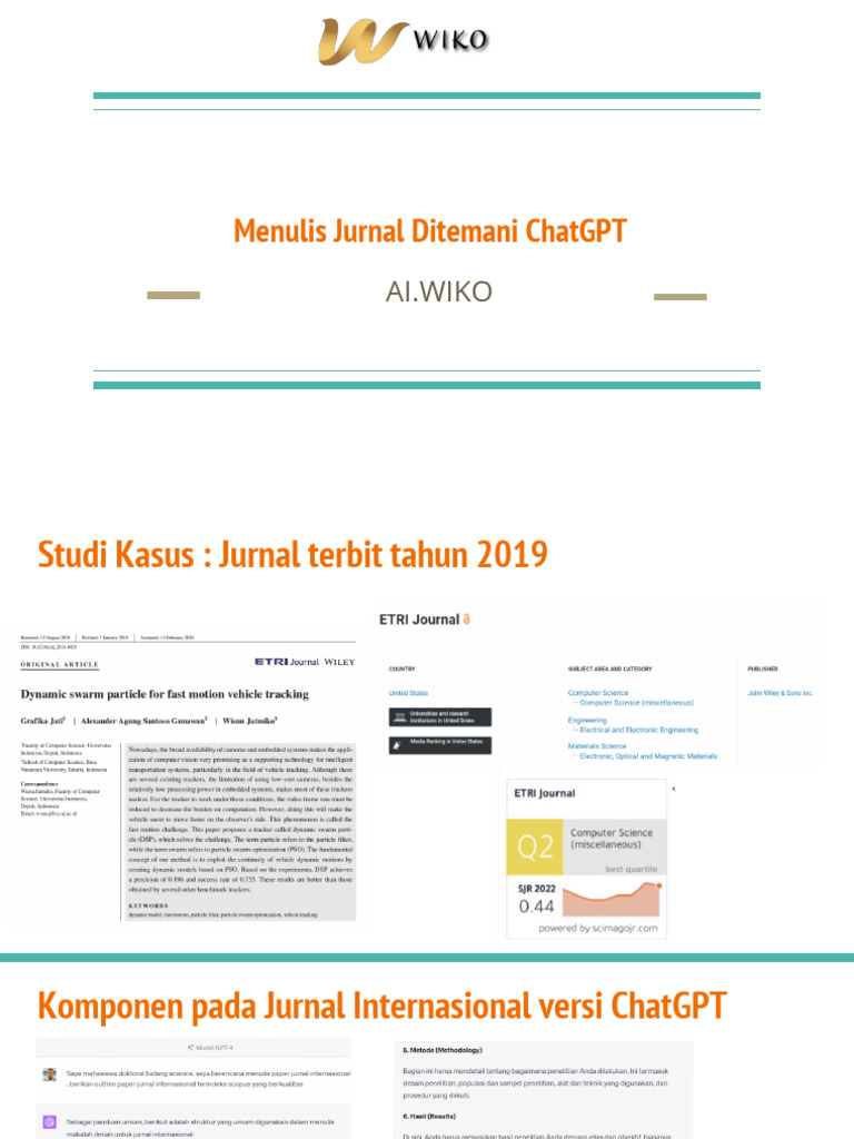 Optimasi ChatGPT untuk Penulisan Jurnal | PDF