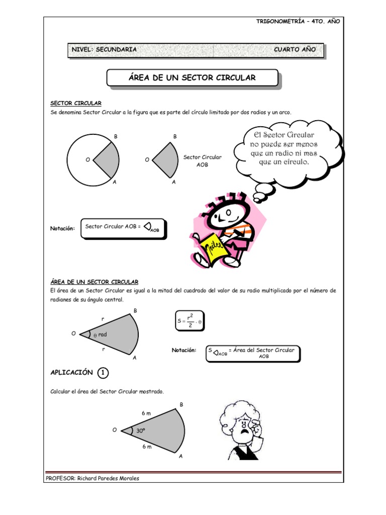 Sector Circular | PDF | Geometría Elemental | Trigonometría