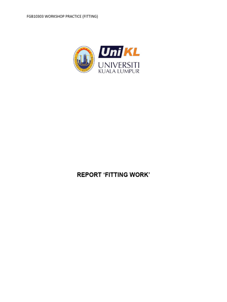 Fitting - Report.haziq Aiman | PDF
