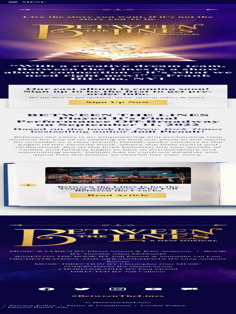 Between the Lines Musical Overview | PDF