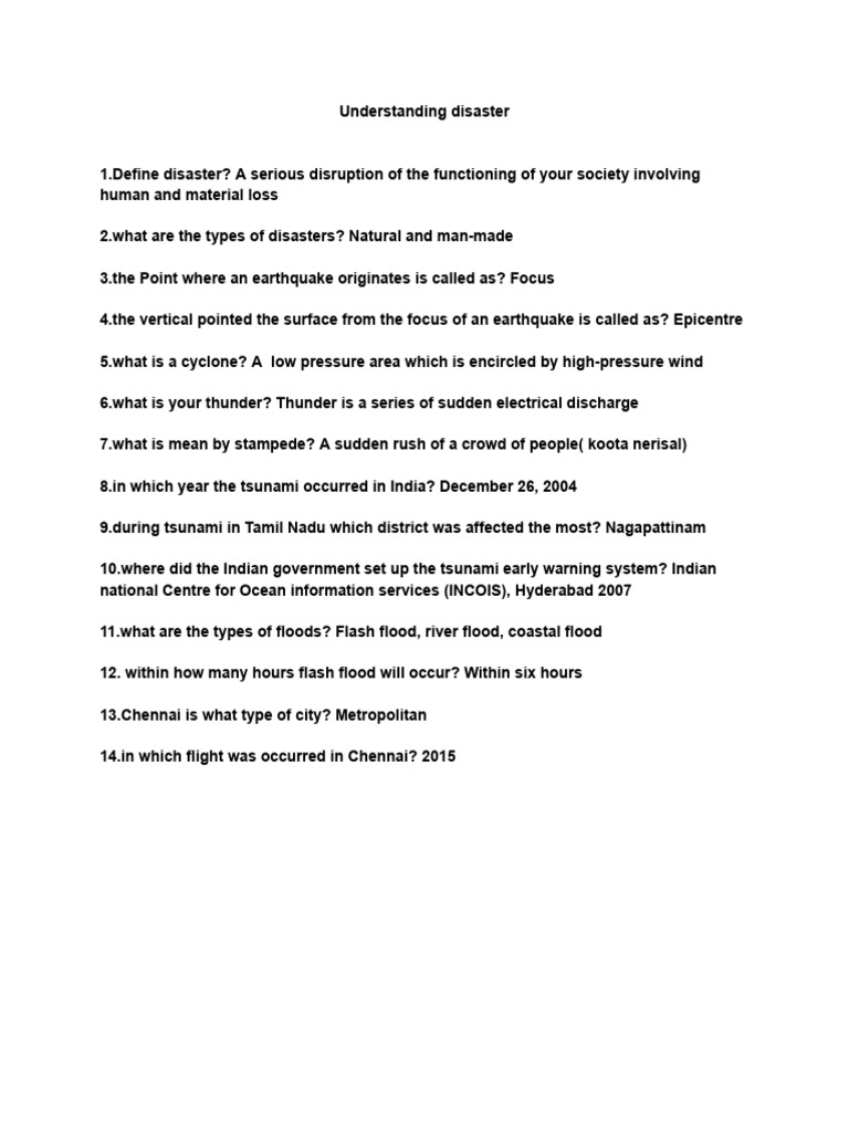 Understanding Disaster | PDF