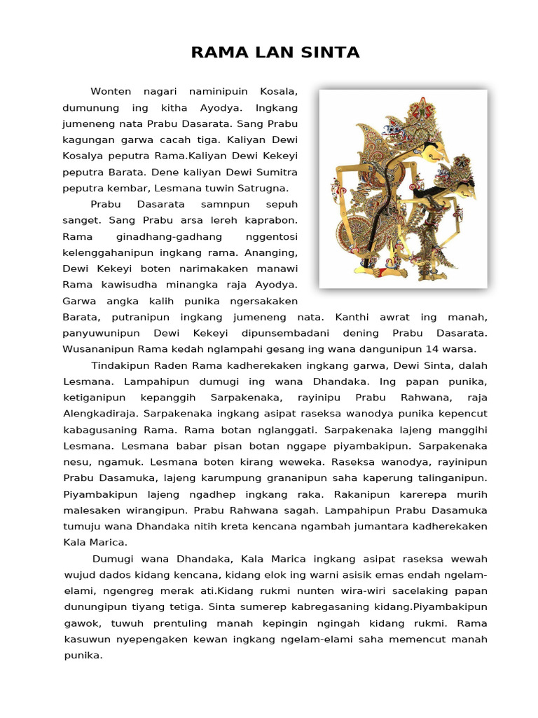 Rama Lan Sinta | PDF
