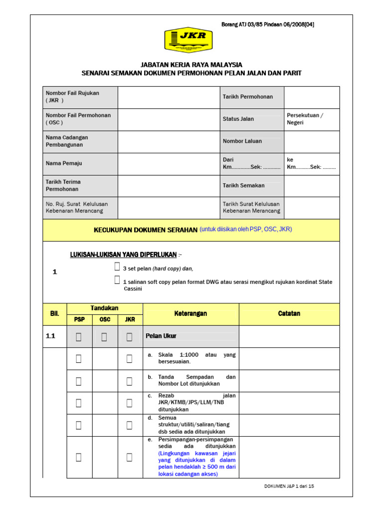 Borang ATJ 03/85 Pindaan 2020 | PDF