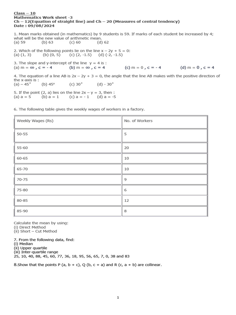 Maths_Worksheets | PDF | Mathematical Concepts | Algebra