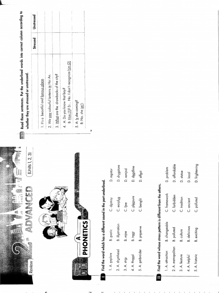 Review Unit 1,2,3 - Advanced | PDF