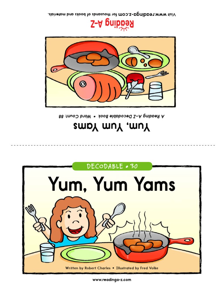 Decodable Book: Yum, Yum Yams | PDF