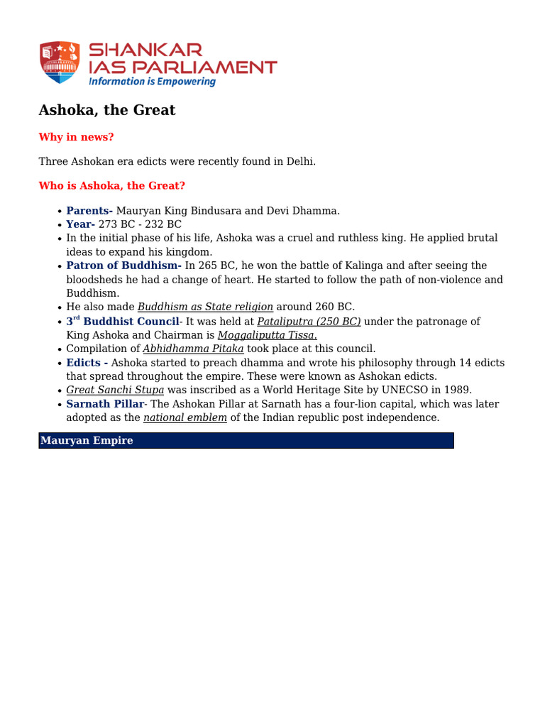 ashoka-the-great | PDF | Ashoka