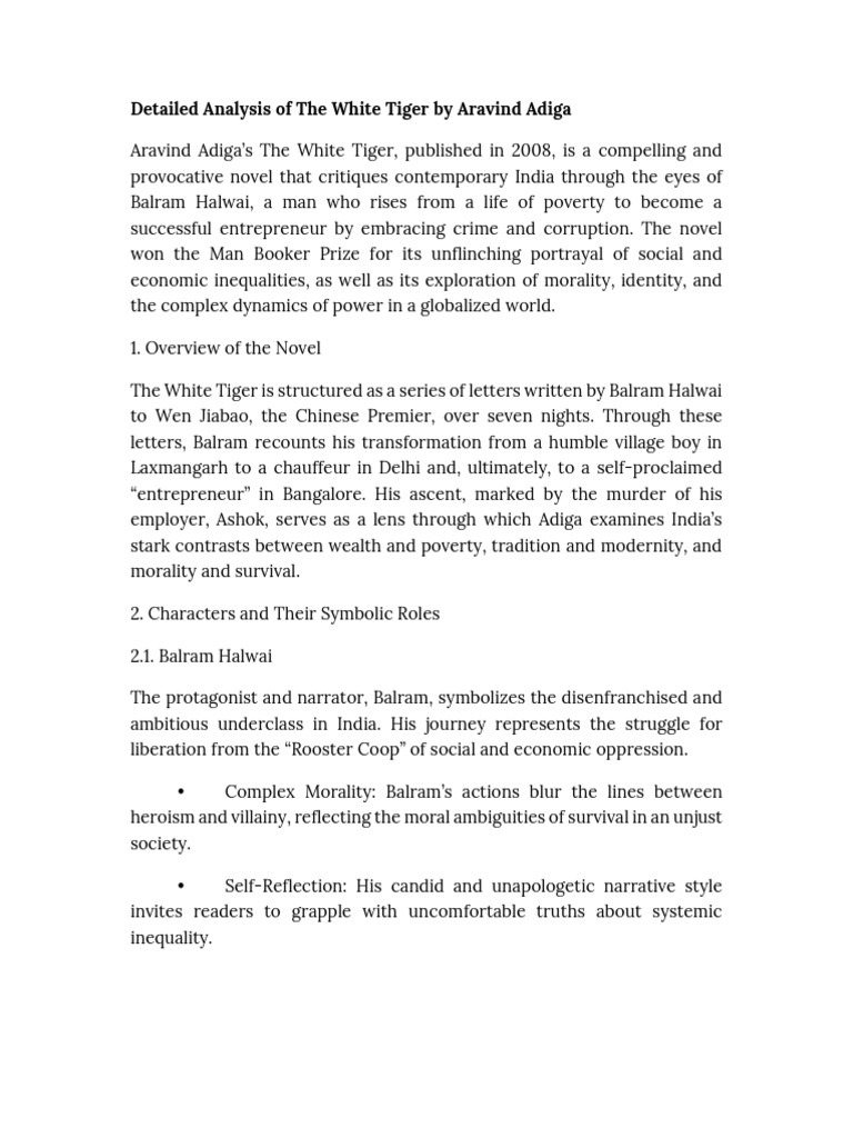 The White Tiger | PDF