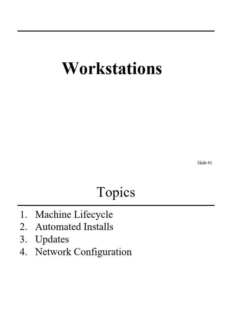 2_Workstations | PDF | Operating System Technology | Computer Engineering