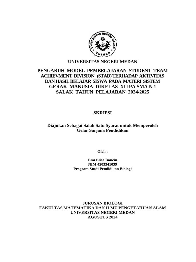 Cover Skripsi Up | PDF