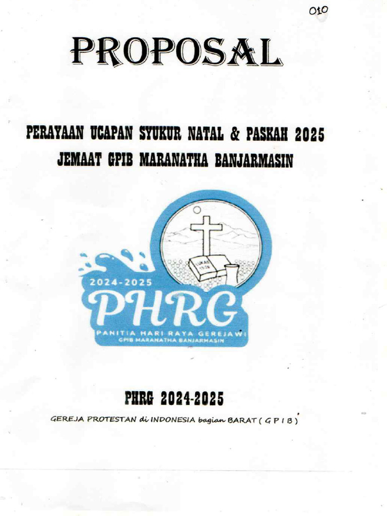 Proposal Natal 2024 & Paskah 2025 GPIB | PDF