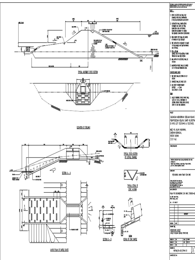 WSPOM-Spillway Details Drawing | PDF