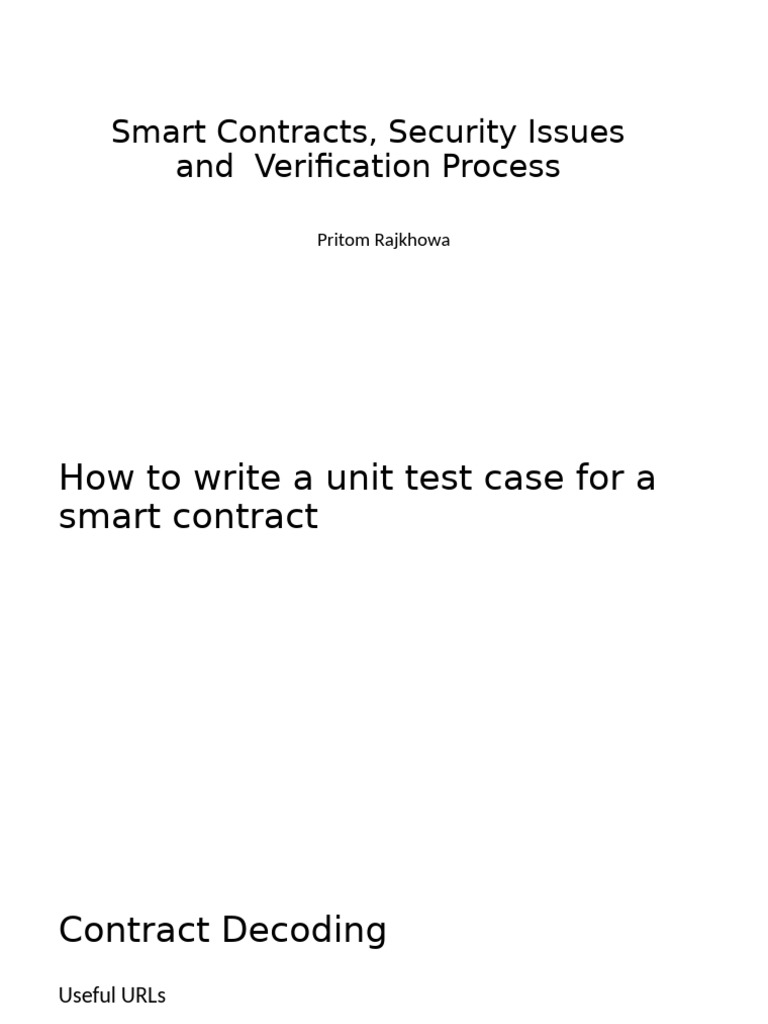 Week9 SmartContract Secuirty Update-1 | PDF | Computing | Computer Programming