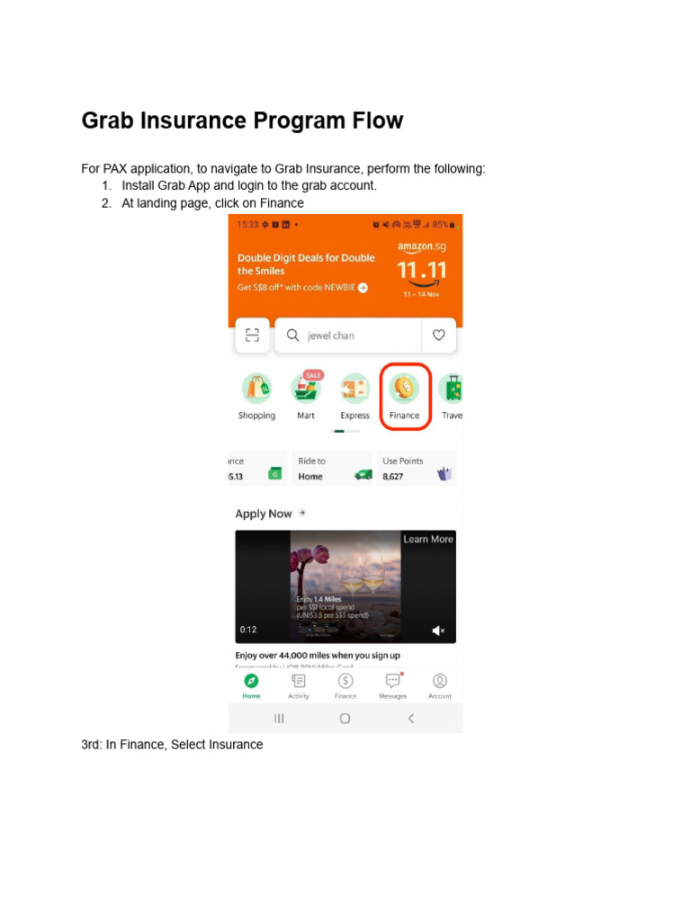 Grab Insurance Program Flow | PDF