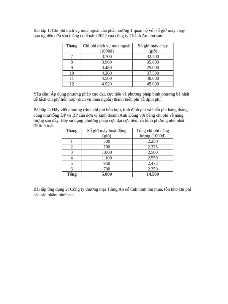 Bài Tâp KTQT Slide | PDF