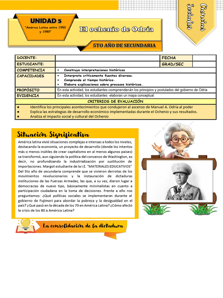 Gobierno de Odría: Economía y Represión | PDF