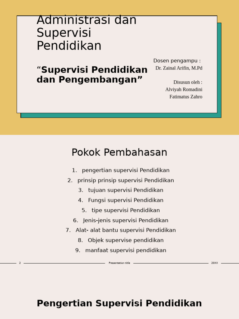 Supervisi Pendidikan | PDF