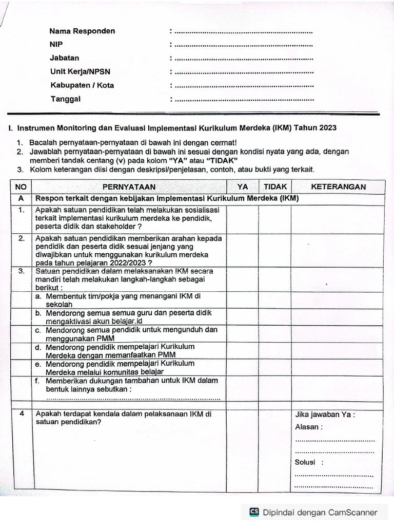 Instrumen Monitoring | PDF