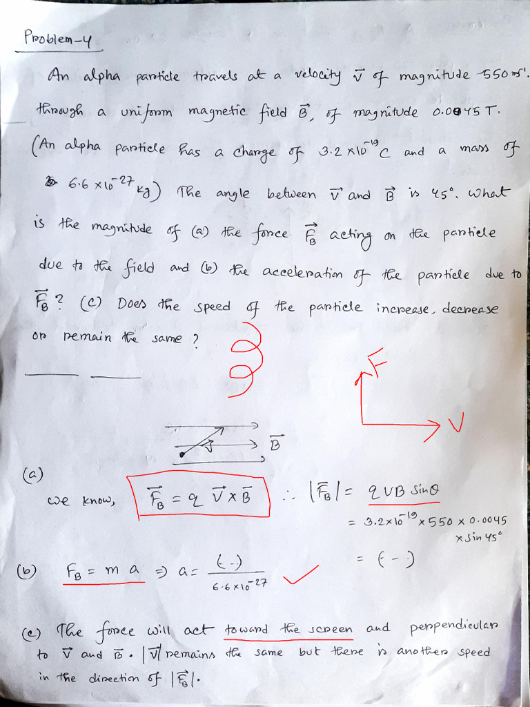 Magnetism Problem Annotated | PDF | Torque | Physical Phenomena