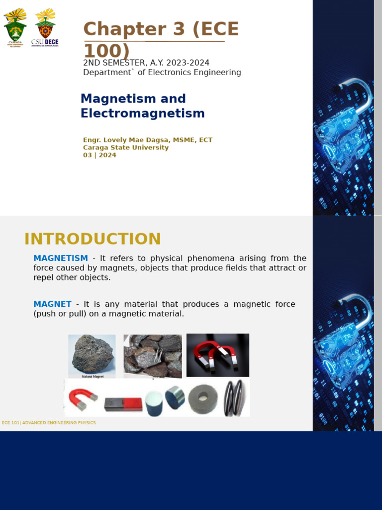 Chapter 3 Magnetism and Electromagnetism | PDF | Magnetism | Magnet
