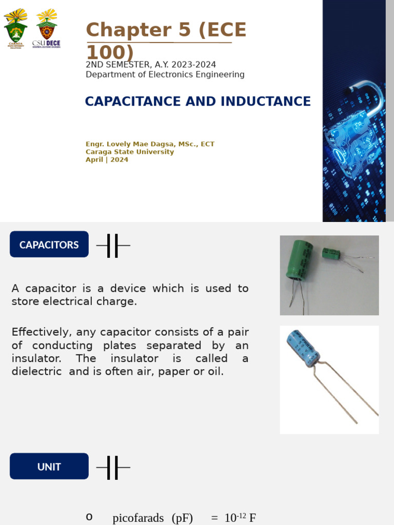 Chapter V Capacitance and Inductance | PDF | Capacitor | Inductance