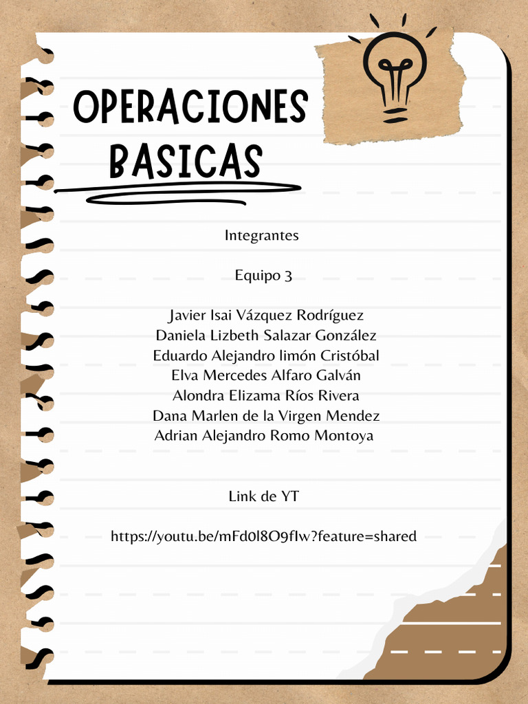 Operaciones Basicas | PDF | Matemáticas | Aprendizaje