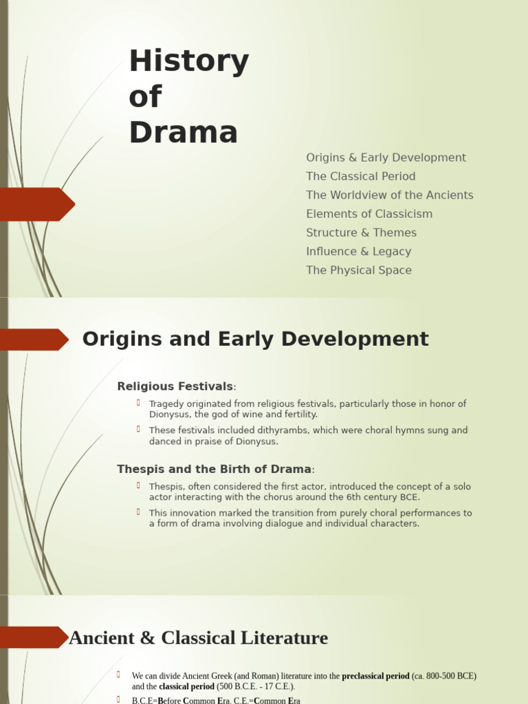 Drama I History Development | PDF | Greek Tragedy | Plato