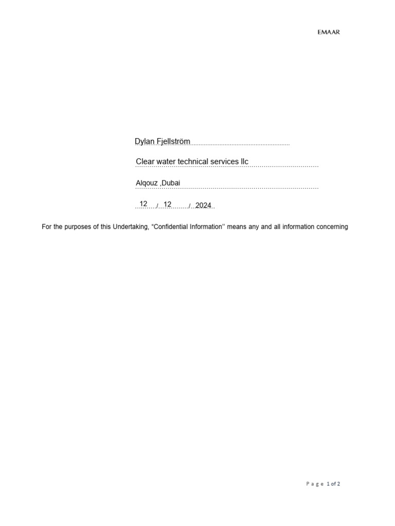 SECRECY UNDERTAKING-Template | PDF | Breach Of Contract | Legal Remedy