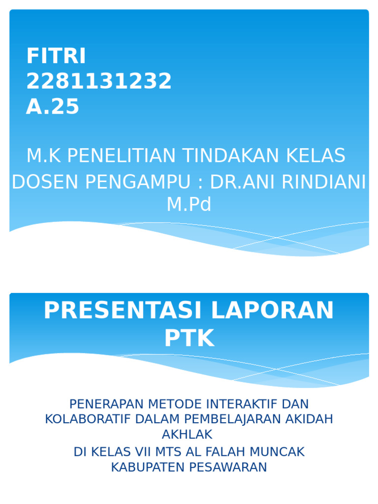 PRESENTASI LAPORAN PTK 13 uas | PDF