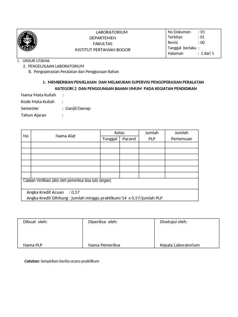 B. Pengoperasian Alat Dan Bahan Pertama | PDF